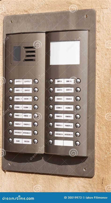 Building Intercom With Apartment Numbers Stock Image Image Of Door Identity 30019973
