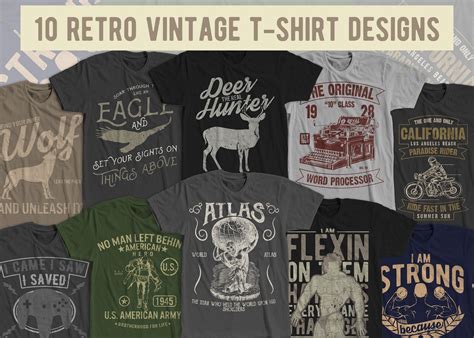 10 Retro Vintage T Shirt Designs Graphics ~ Creative Market