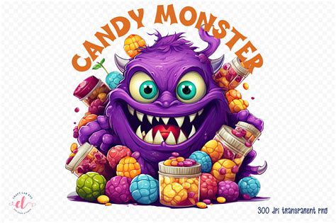 Funny Halloween Png Candy Monster Png Graphic By Craftlabsvg