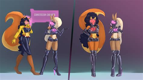 Rule 34 Anthro Before And After Canid Canine Carmelita Fox Clothing