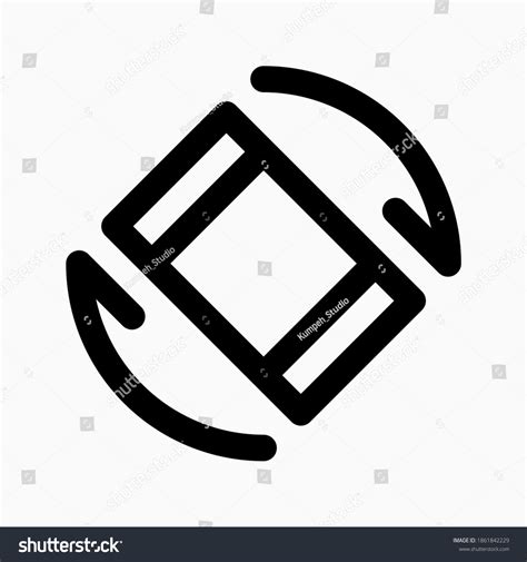 Rotate Phone Icon Switch Orientation Button Stock Vector Royalty Free Shutterstock