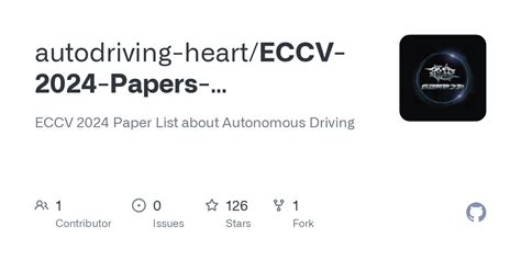 GitHub Autodriving Heart ECCV Papers Autonomous Driving ECCV Paper List About
