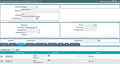 Selecting Inventory Items And Specifying The Assets That Use Them