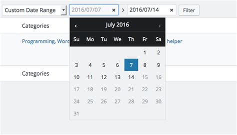Date Range Filter Para Wordpress Descargar