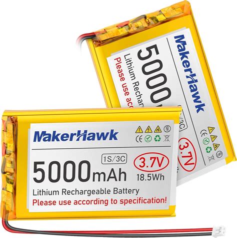 Amazon Com MakerHawk V MAh LiPo Battery Rechargeable S C Lithium Polymer Batteries