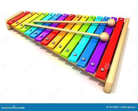 Xylophone With Rainbow Colored Keys Stock Illustration Illustration