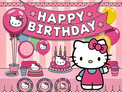 Hello Kitty Happy Birthday Wallpaper