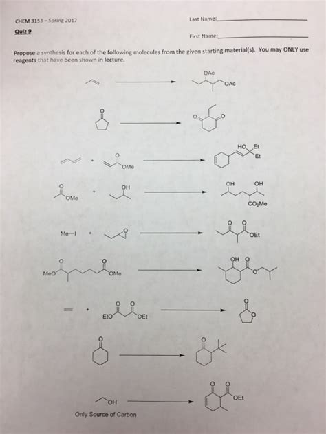 Solved Propose A Synthesis For Each Of The Following Mole