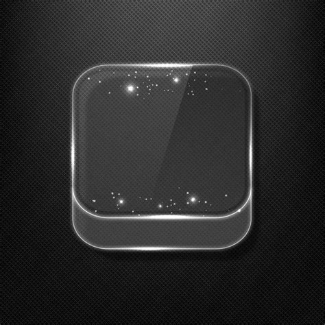 Fluorescent Shiny Glass App Icon Vector Download