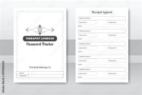 Password Log Book Template Set Set Of Password Log Template Password