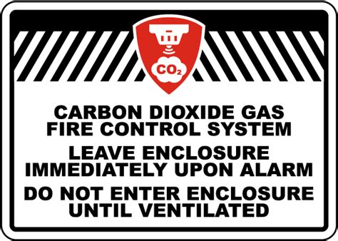 Carbon Dioxide Fire Control Sign Save 10 Instantly