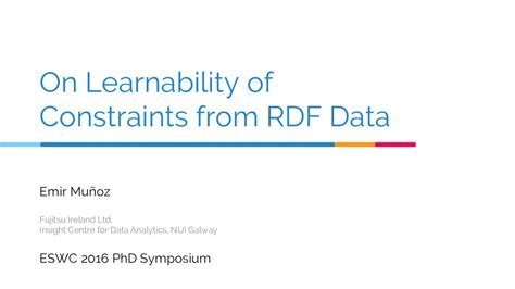 on learnability of cardinality constraints from rdf data speaker deck