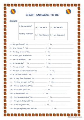 Questions And Short Answers English ESL Worksheets Pdf