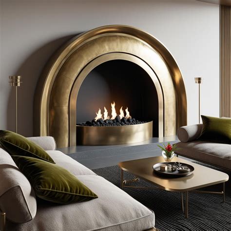Brass Fireplace Design By Mcm Design Llc Leather Fireplace Brass