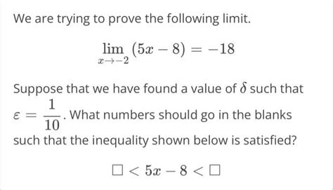 Solved We Are Trying To Prove The Following Limit Chegg