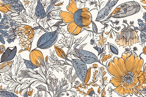 Premium Vector Artistic Hand Drawn Floral Ornament Pattern Abstract