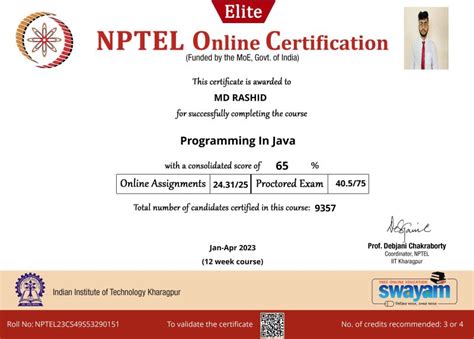 Javaprogramming Nptelcertification Continuouslearning Md Rashid