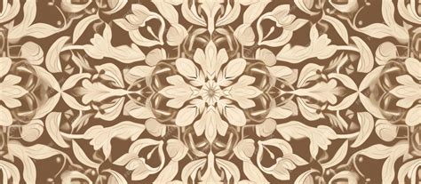 Premium Photo Symmetrical Beige Patterns For Fabric Prints And