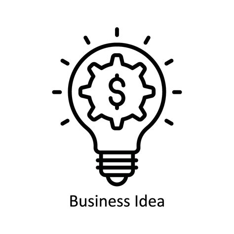 Business Idea Vector Outline Icon Design Illustration Product Management Symbol On White