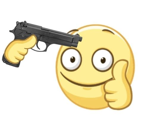 смайлик с пистолетом Создать мем Meme