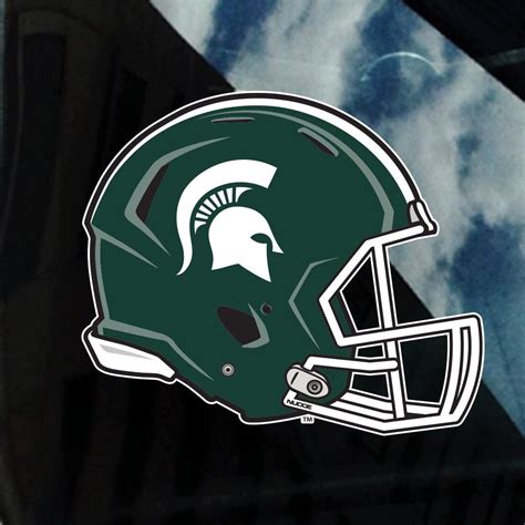 Msu Football Helmet Decal Michigan State University Nudge Printing