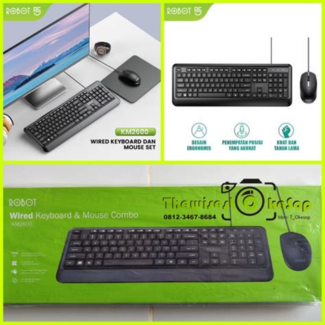 Jual Robot Km2600 Keyboard Mouse Set Combo Komputer Laptop Kota
