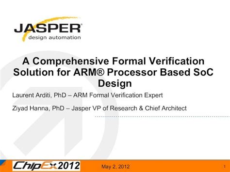 PDF A Comprehensive Formal Verification Solution For ARM Based SOC Design PDFSLIDE NET