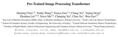 【transformer】pre trained image processing transformer cvpr 2021 知乎