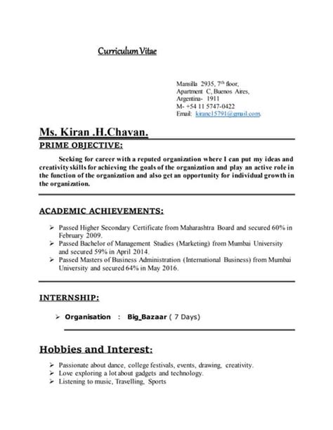 Kiran Chavan Cv Pdf
