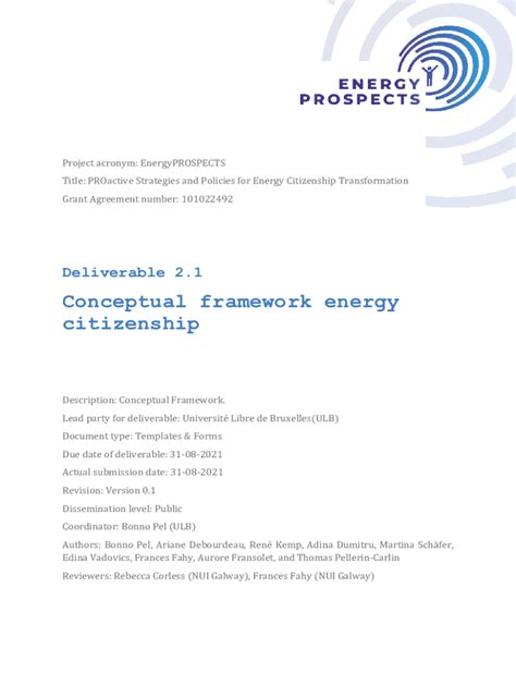 Fillable Online Conceptual Framework Energy Citizenship Fax Email Print