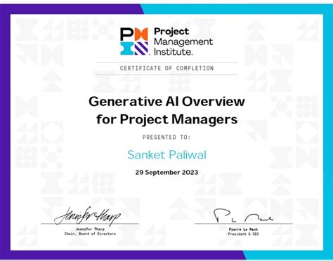 sanket paliwal on linkedin generativeai pmi keeplearning