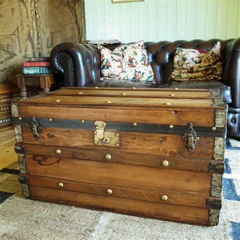 Vintage Steamer Trunk Coffee Table