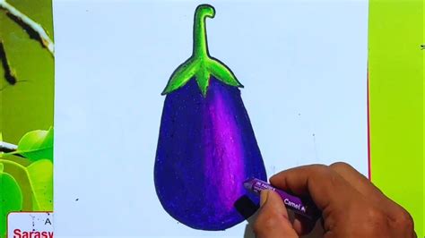 How To Draw Brinjal Easy Step By Step বেগুন আঁকার সহজ ‌পদ্ধতি Youtube