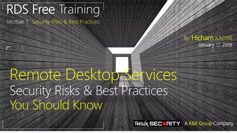 [rds Remote Desktop Services] Lesson 1 Security Risks And Best Practices You Should Know Pdf