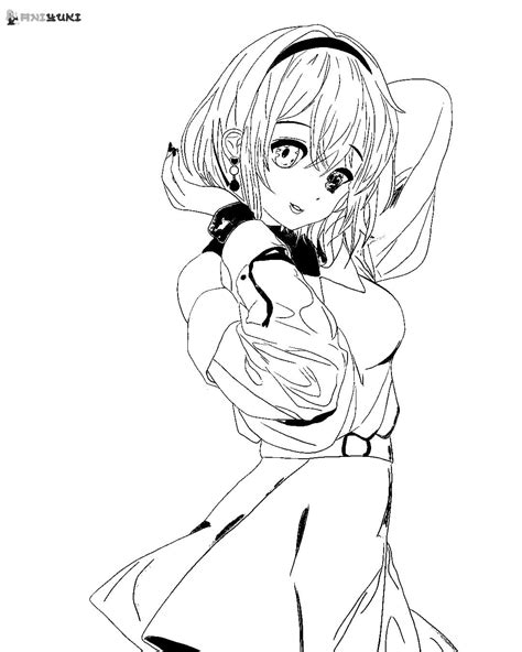 Dibujos De Chica Anime Feliz Para Colorear Para Colorear Pintar E