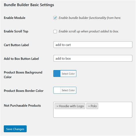 Bundle Builder Documentation WooCommerce