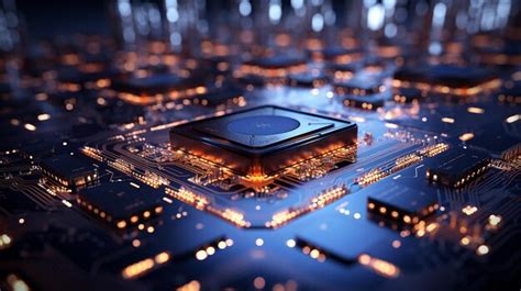 Premium Ai Image Semiconductor Data Abstraction Computer Chip Circuit Board