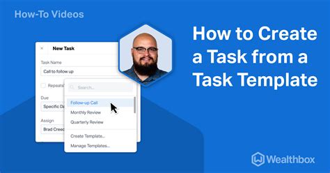 How To Create A Task From A Task Template Wealthbox CRM
