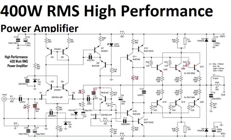 Audio Power Amplifier Schematics