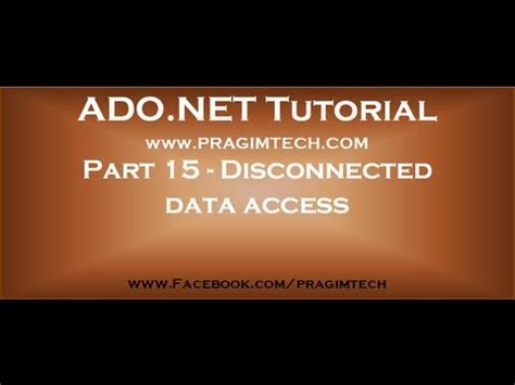 Part Disconnected Data Access In Asp Net Youtube