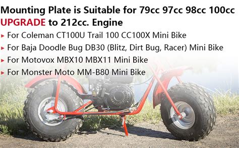 Aksgkgq Light Weight Motor Engine Mounting Plate For Predator 212cc 196cc 224cc For