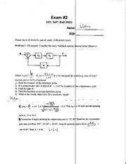 EEL3657Fall03exam2 sol ghﬁw 2 Exam 2 EEL 3657 Fall 2003 Name SS Please show all work for