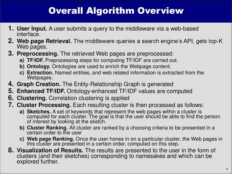 Disambiguation Algorithm For People Search On The Web Ppt Download