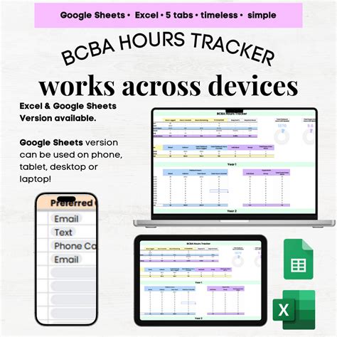Bcba Hours Log Bcba Field Work And Supervision Hours Tracker Track