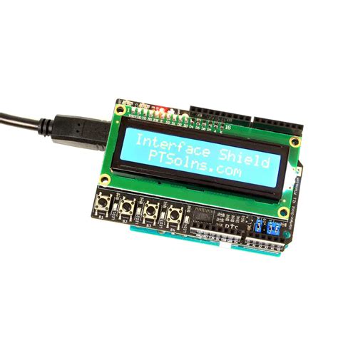 Ptsolns 1602 Lcd Interface Shield Kit For Uno Robotshop