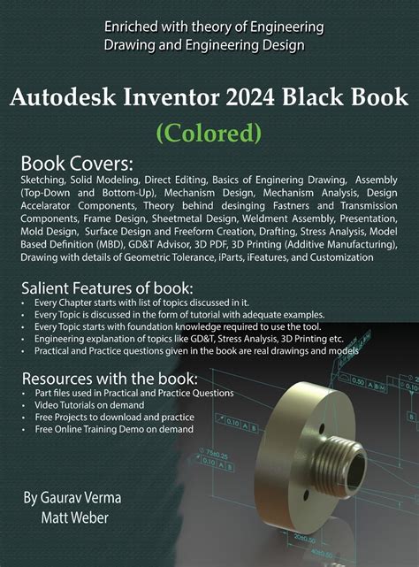 Autodesk Inventor 2024 Black Book Verma Gaurav Weber Matt 9781774591062 Books