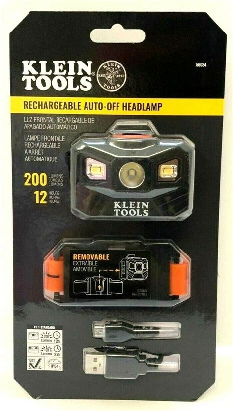 Klein Tools Rechargeable Auto Off Led Headlamp W Usb Port 56034 Mito Supply