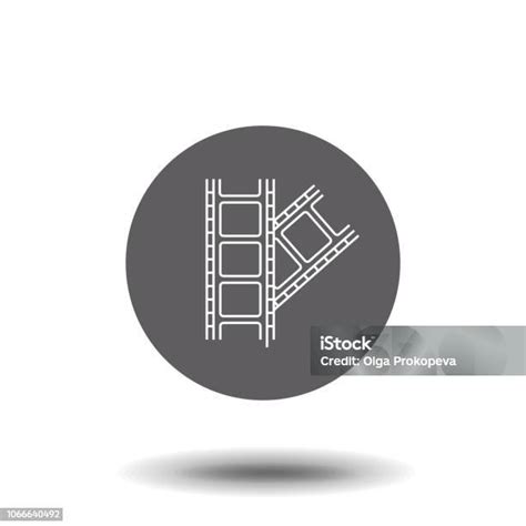 필름 스트립 선형 아이콘입니다 필름 스트립 개념 스트로크 기호 디자인 얇은 그래픽 요소 벡터 일러스트 레이 션 흰색 배경 Eps