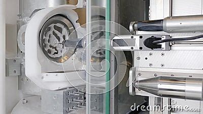 CNC Milling Machine Gives Exact Shape To Tooth In Dental Workshop Modern Medical Technologies