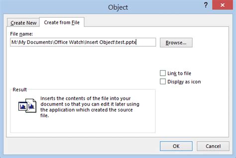 Inserting Or Linking Other Files Into Word Documents Office Watch